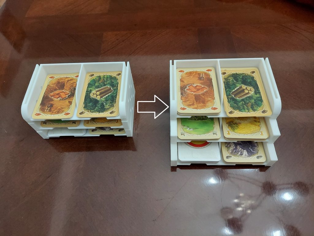 Collapsing Resource Card Tray for Catan - Card Organizer Holder ...